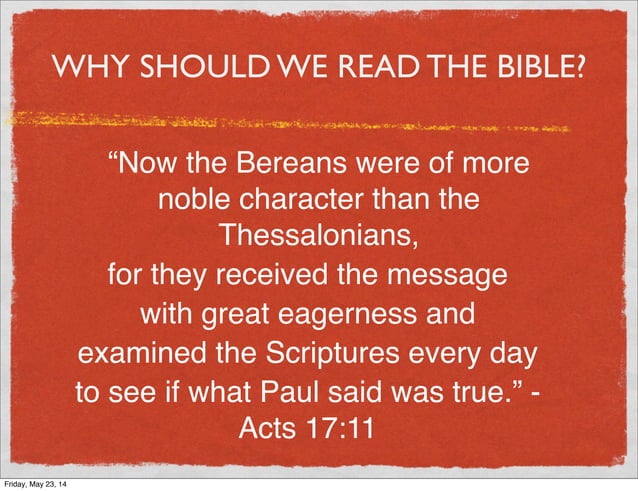 Why should I read the Bible? | PPT