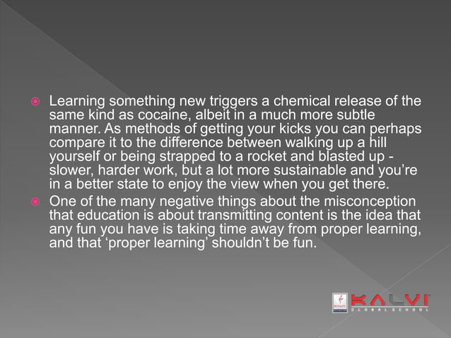 Why Should Learning Is Fun Ppt