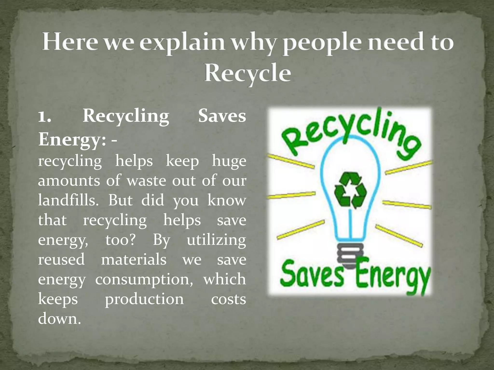 Why should we recycle? | PPTX