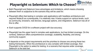 Why Should we use Microsoft's Playwright | PDF