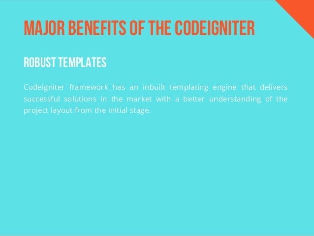 Why should you Choose CodeIgniter Framework for your Next project | PPT
