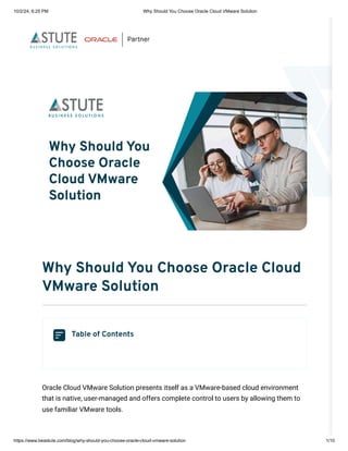 Why Should You Choose Oracle Cloud VMware Solution.pdf