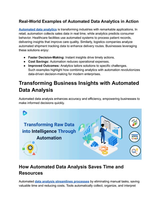 Unlocking Business Growth with Automated Data Analytics | PDF