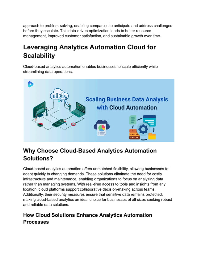 Unlocking Business Growth with Automated Data Analytics | PDF