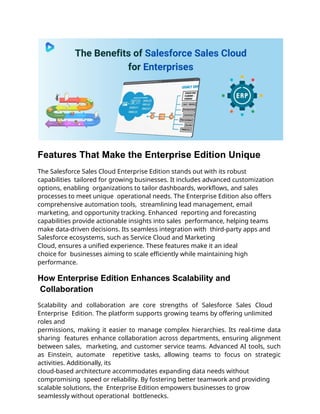 Top Benefits of Using Salesforce Sales Cloud for Your Sales Team | PDF