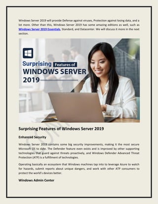 Why Should You Invest In Windows Server 2019? | PDF