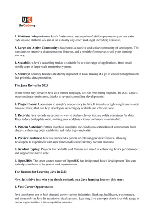 Why Should You Learn Java in 2023? | PDF