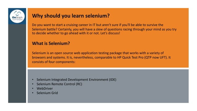 Why should you learn Selenium? | PPT