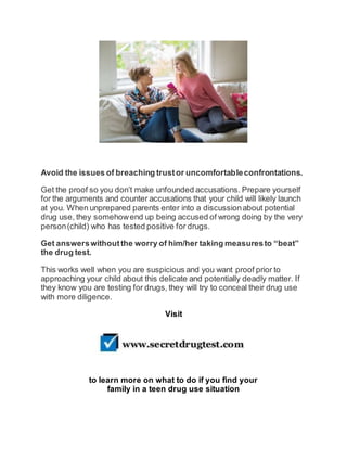 Why should you secretly drug test your child | DOCX