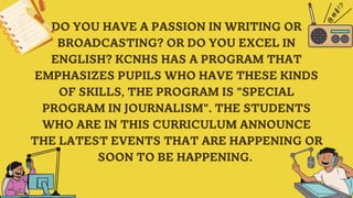Why Should You Study at Kidapawan City National High School | PDF