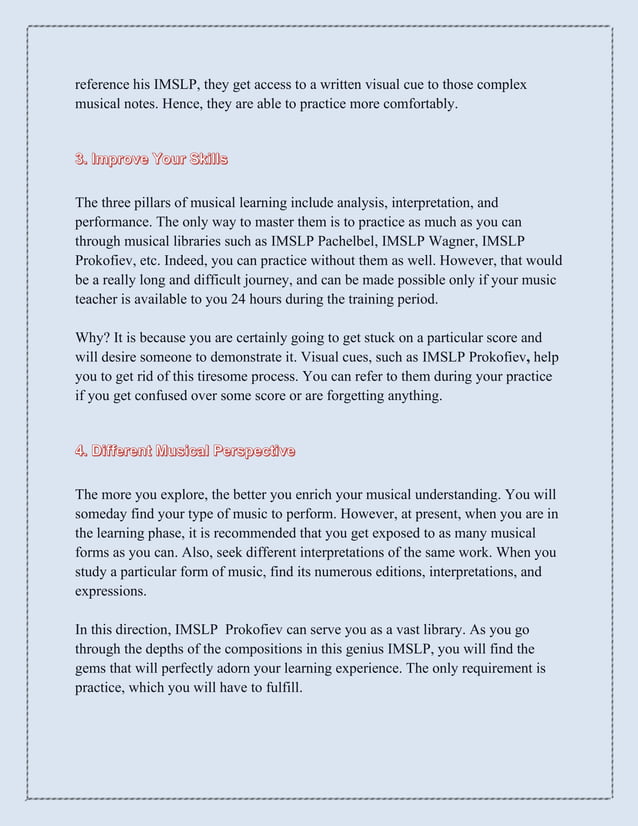 Why Should You Study IMSLP Prokofiev During Your Musical Learning.pdf