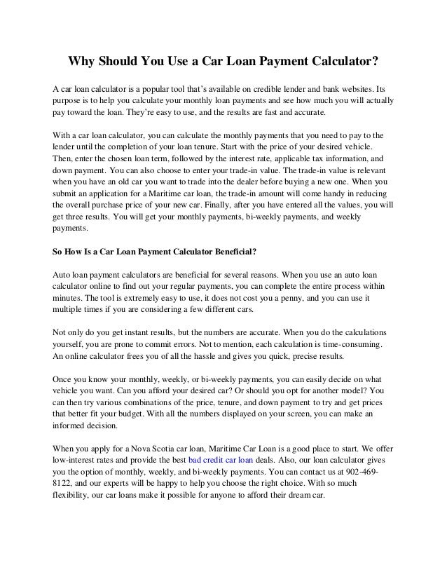 why-should-you-use-a-car-loan-payment-calculator