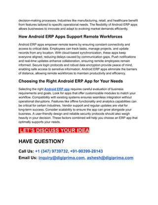 Benefits of ERP Mobile Apps for Modern Enterprises | PDF