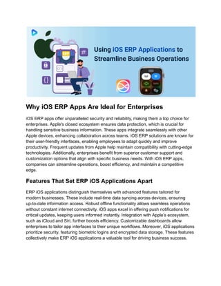 Benefits of ERP Mobile Apps for Modern Enterprises | PDF