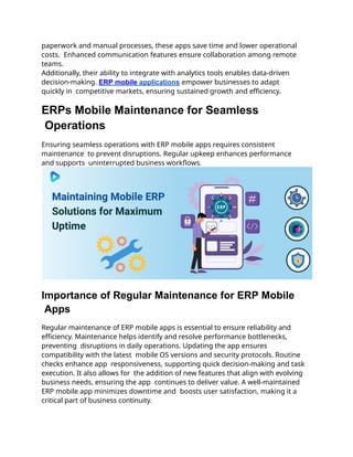 ERP Mobile Apps: A Game-Changer for Remote Work | PDF