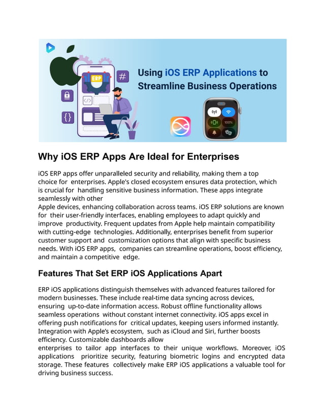 ERP Mobile Apps: A Game-Changer for Remote Work | PDF
