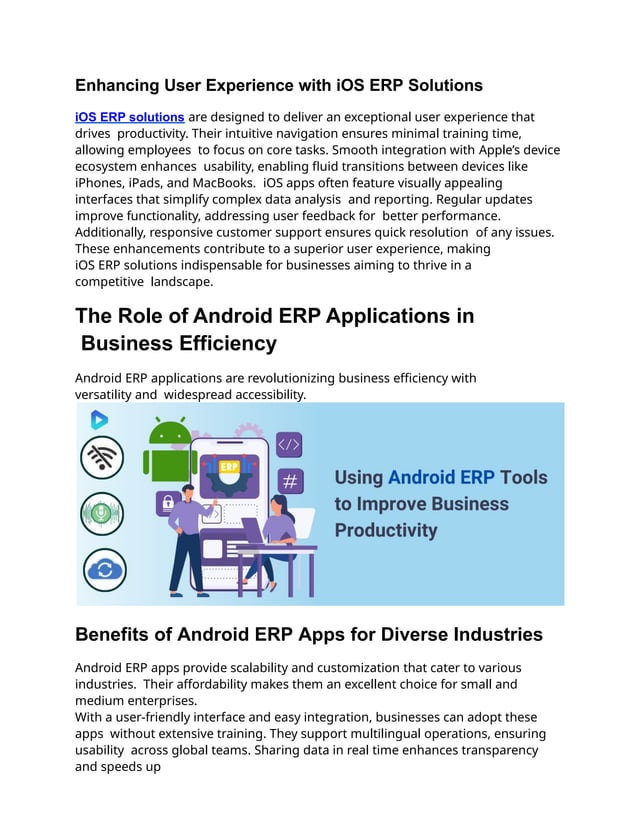 ERP Mobile Apps: A Game-Changer for Remote Work | PDF