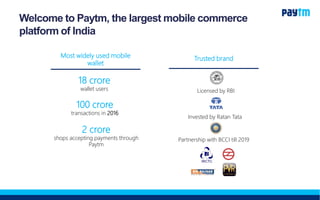 Why should you use Paytm? | PPTX | Credit Cards | Personal Debt
