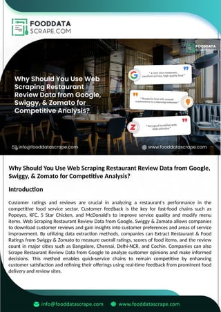 Web Scraping Restaurant Review Data from Google, Swiggy & Zomato | PDF