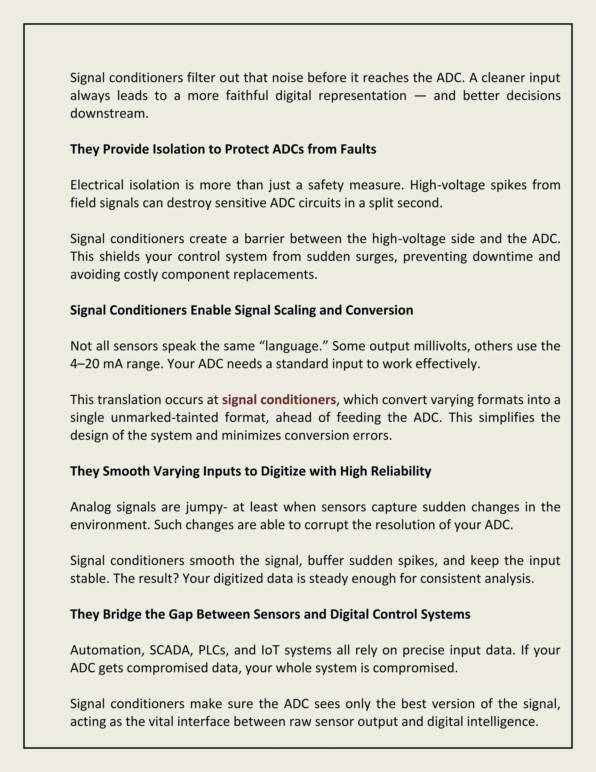 Why Signal Conditioners Are Critical for Analog-to-Digital Conversions ...