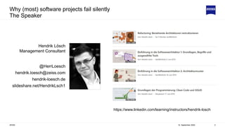 Why (most) softwareprojects fail silently | PPTX | Computer Software and Applications | Computing