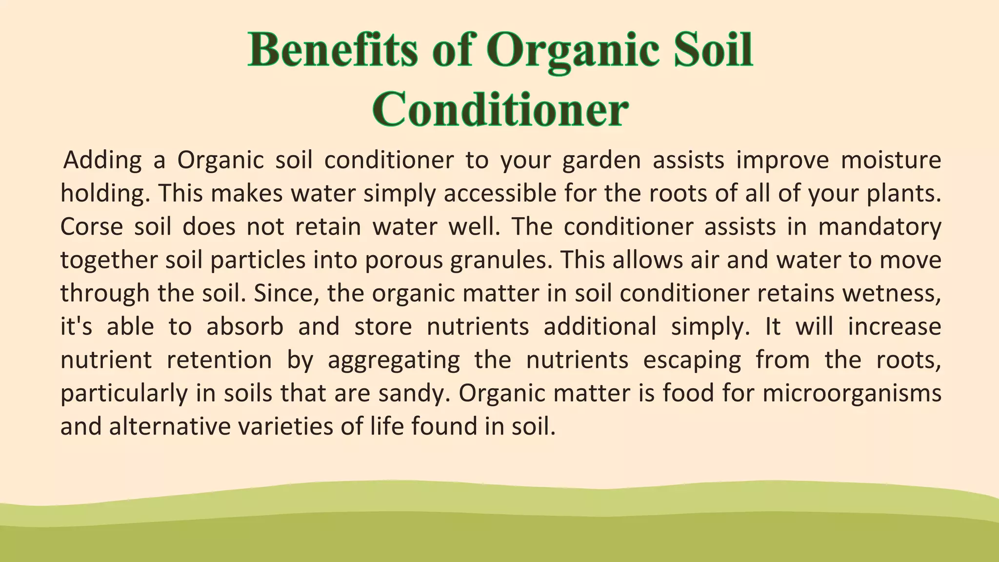 Why Soil Conditioner Is Important For Healthy Gardening | PPTX ...