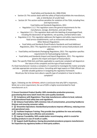 Why SOP??????? in Food Manufacturing unit.pdf