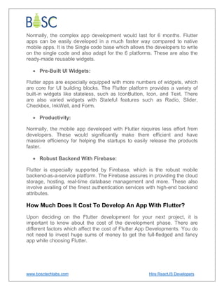 Why Startups Should Consider Flutter App Developers? | PDF