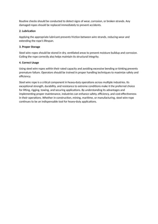 Why Steel Wire Rope is a Crucial Component in Heavy -Duty Operations | DOCX