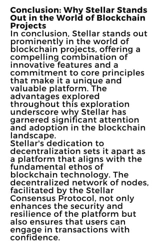 Why Stellar Exploring the Advantages of Stellar for Blockchain Projects.pdf