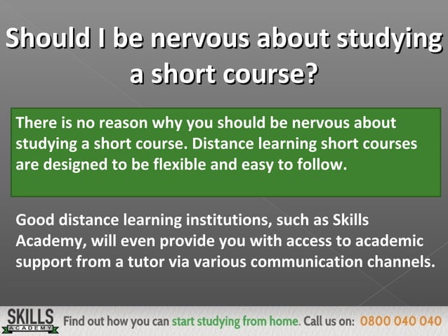 Why Study A Short Course? | PPT