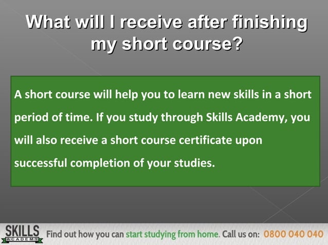 Why Study A Short Course? | PPT