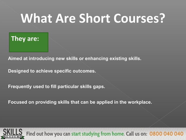 Why Study A Short Course? | PPT