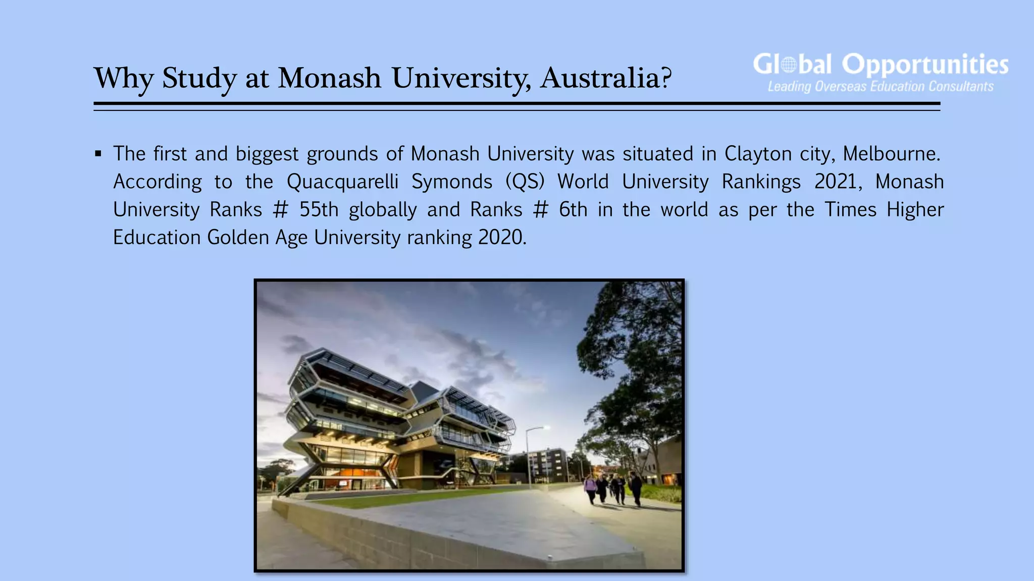 Why Study at Monash University, Australia | PPTX