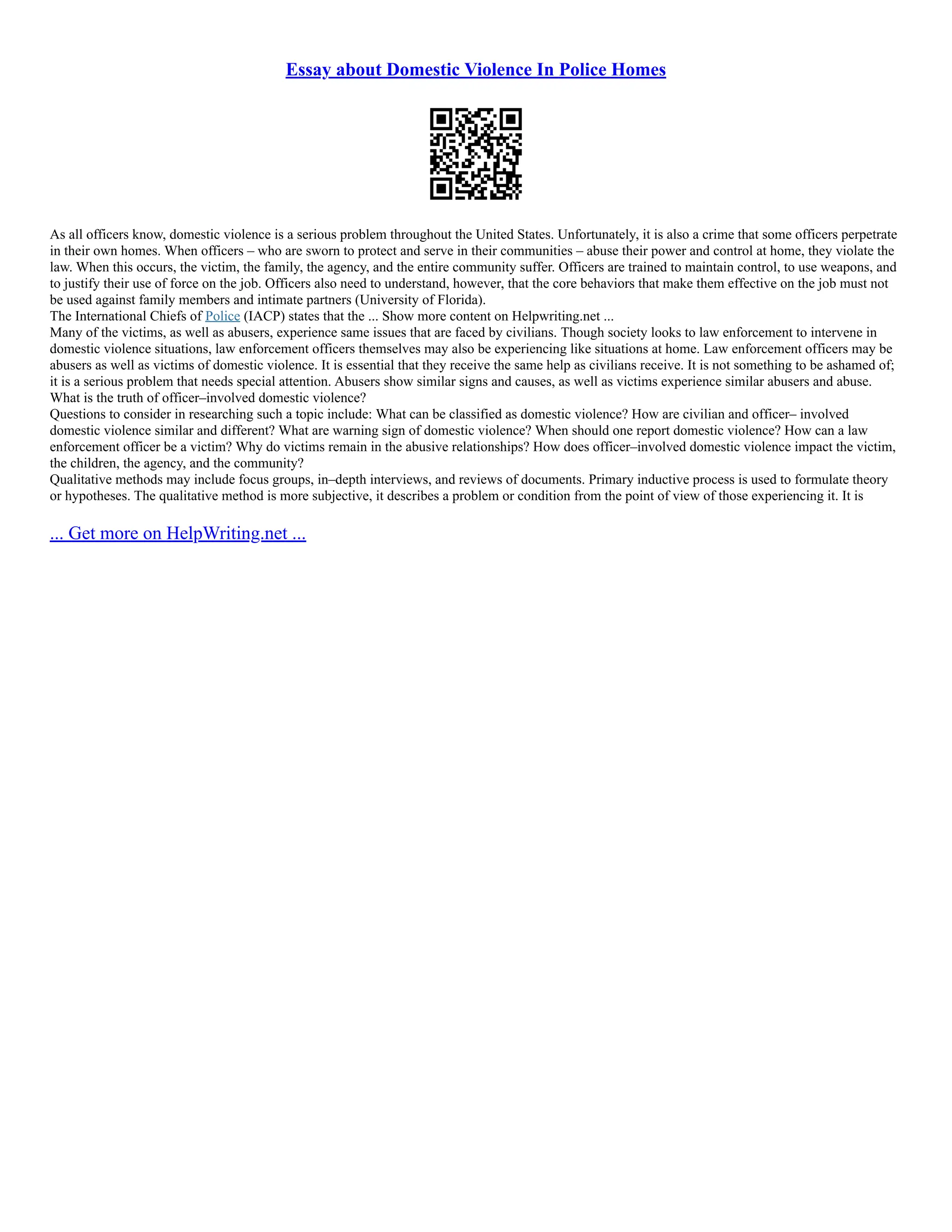 Why Study Ethics In Law Enforcement | PDF