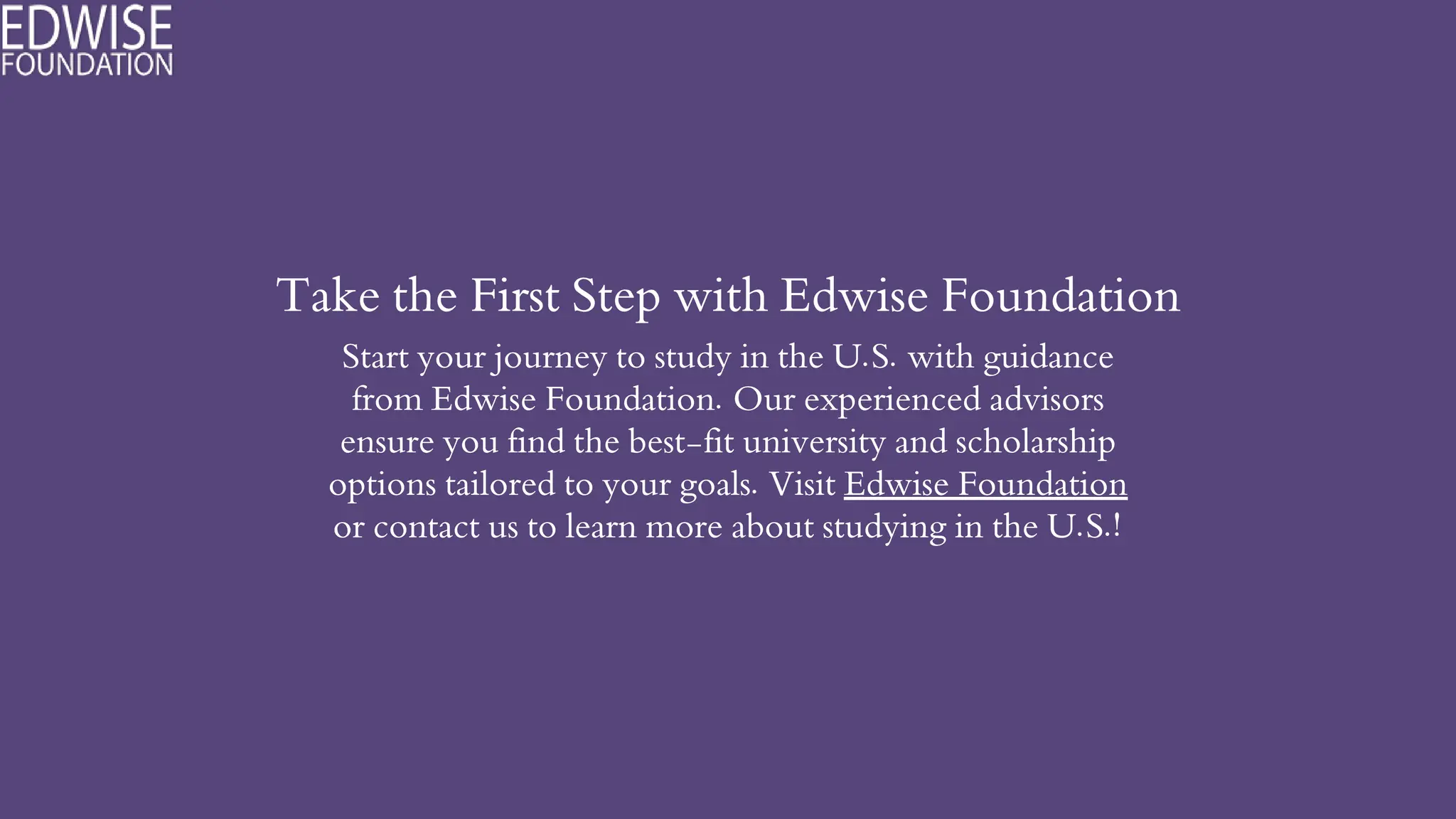 Why Study in the U.S.? A Roadmap to Global Opportunities. | PDF