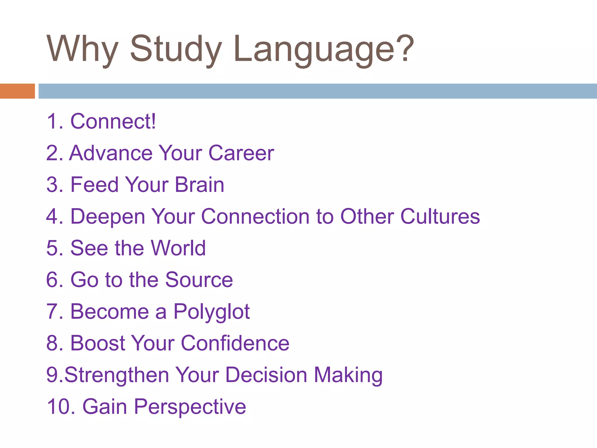 Why study language ? | PPTX