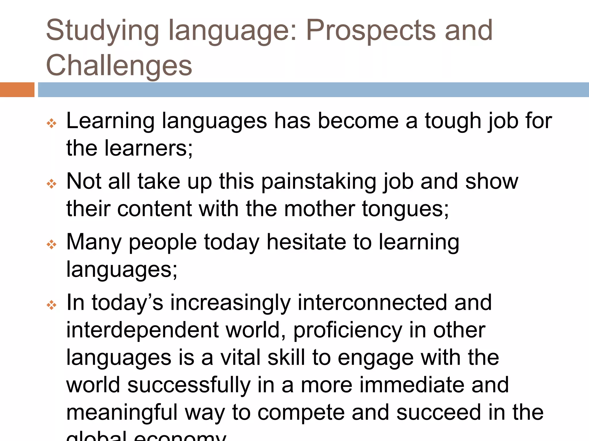Why study language ? | PPTX