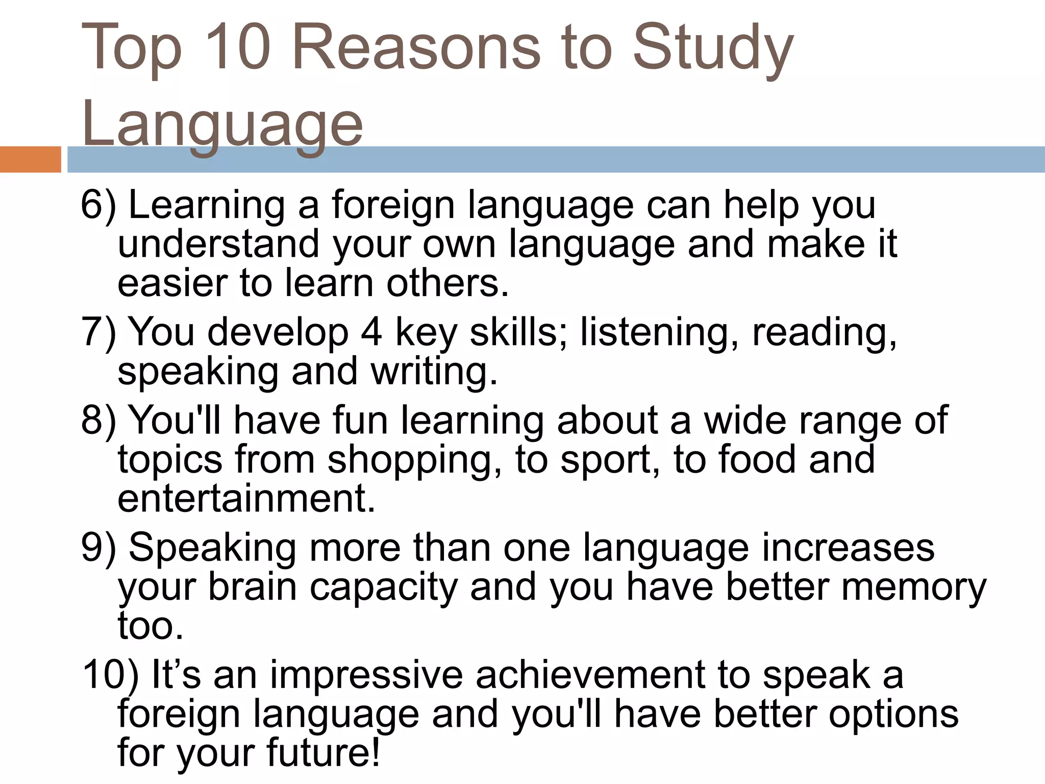 Why study language ? | PPTX