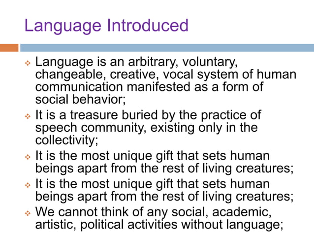 Why study language ? | PPTX