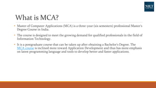 Why Study MCA | NIET Greater Noida | PPT