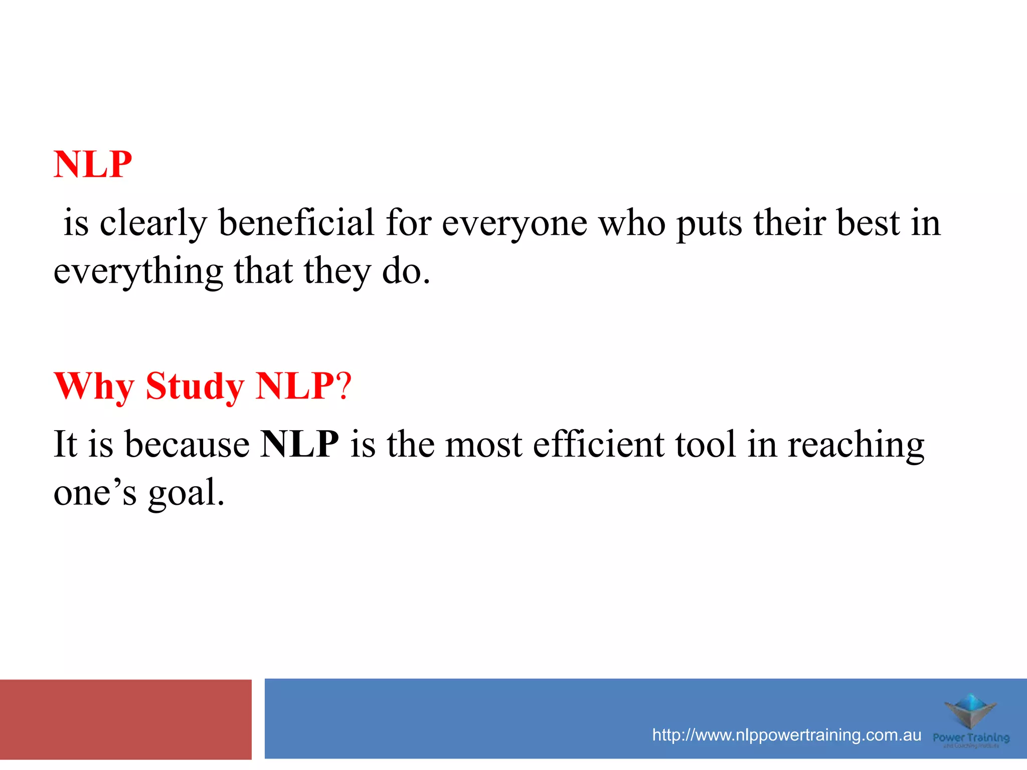 Why Study NLP | PPT