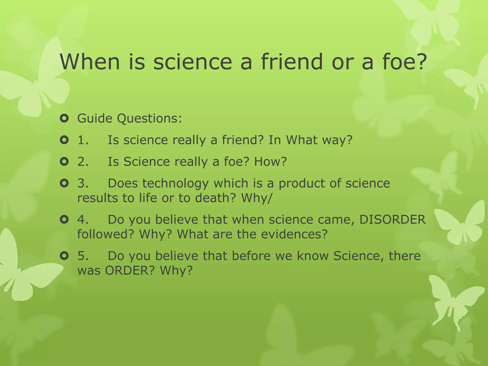 Why study science and technology in society | PPTX | Science