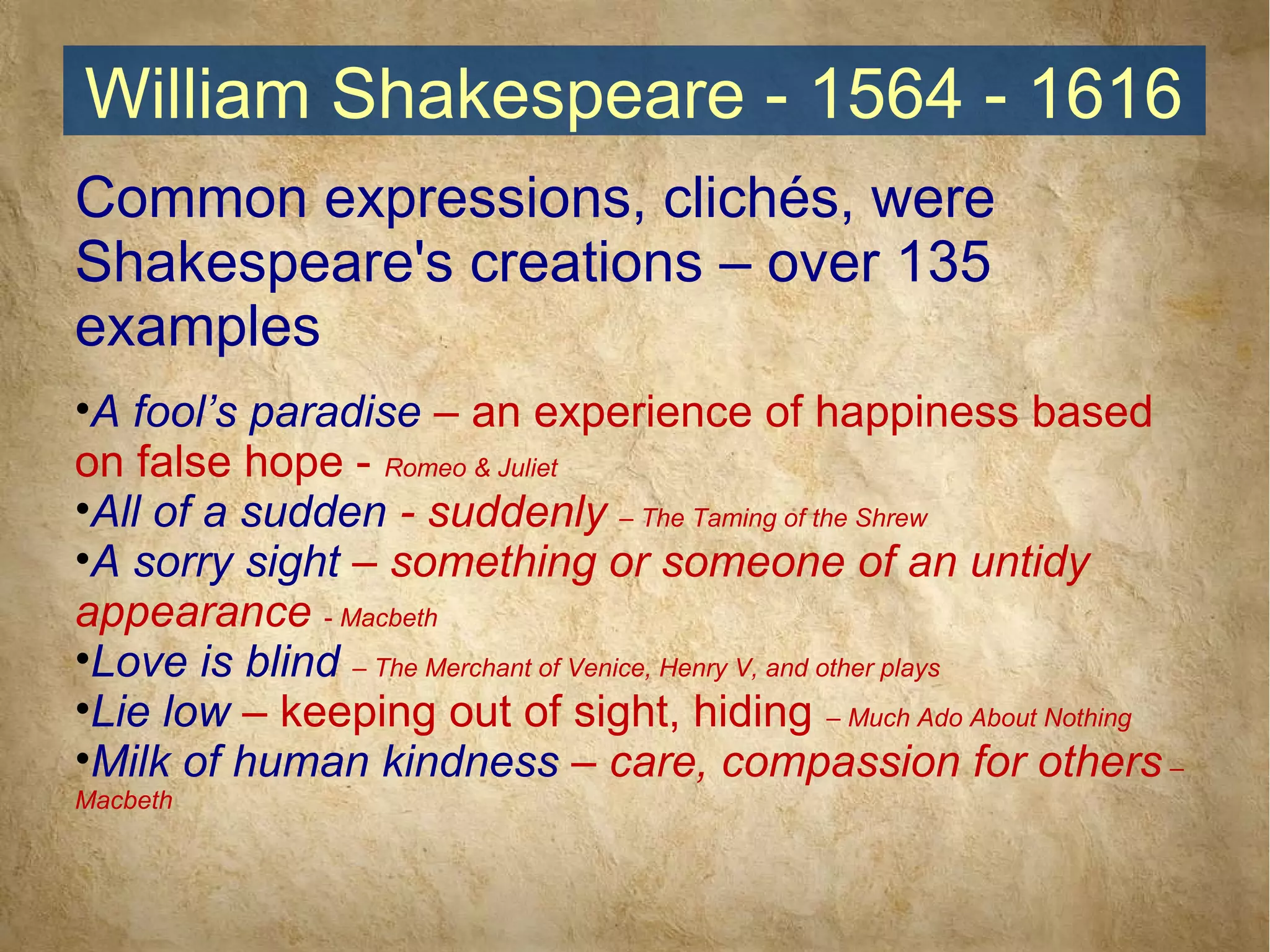 Why study Shakespeare? | PPT
