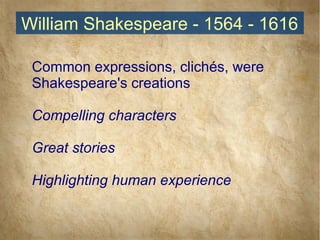 Why study Shakespeare? | PPT