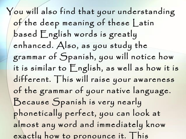 Why study spanish | PPT