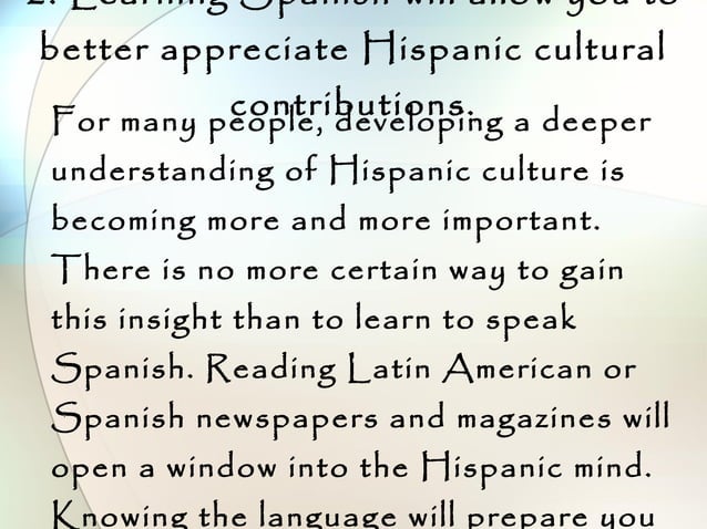 Why study spanish | PPT