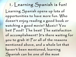 Why study spanish | PPT