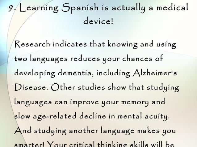 Why study spanish | PPT