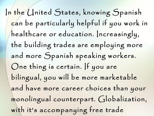 Why study spanish | PPT